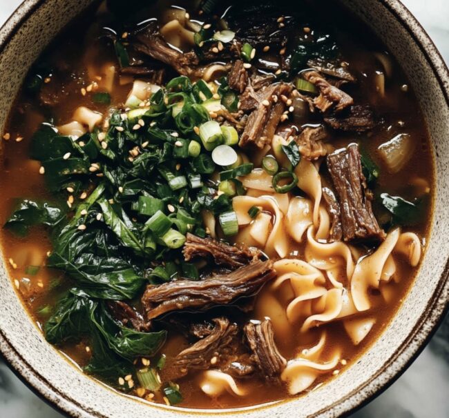 Sizzling Instant Pot Spicy Short Rib Noodle Soup Recipe - Perfect ...