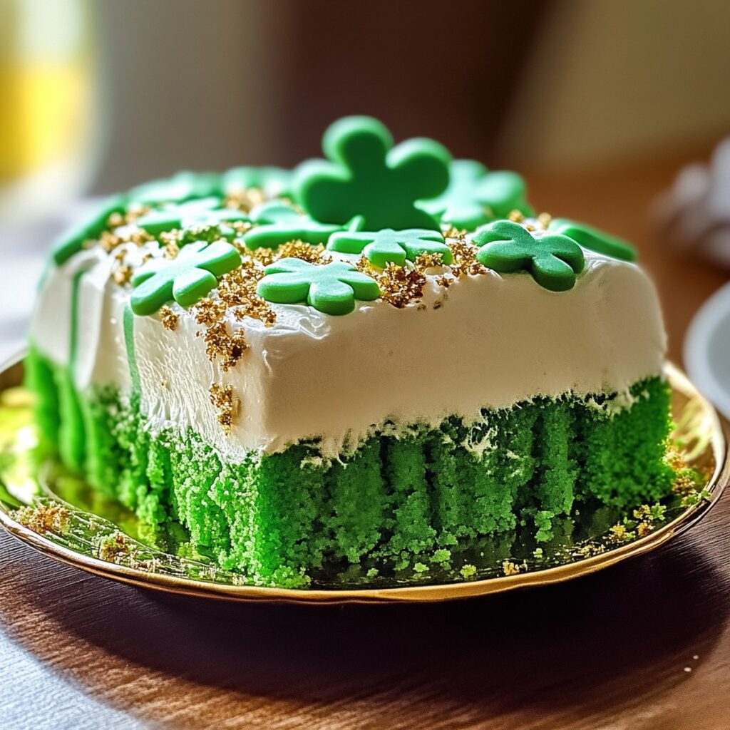 Shamrock Poke Cake Recipe for Festive Celebrations - Perfect Savory 450