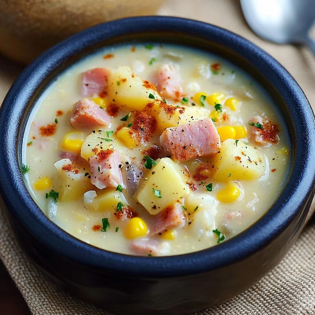 Cozy Ham and Potato Corn Chowder Recipe for Chilly Days - Perfect ...