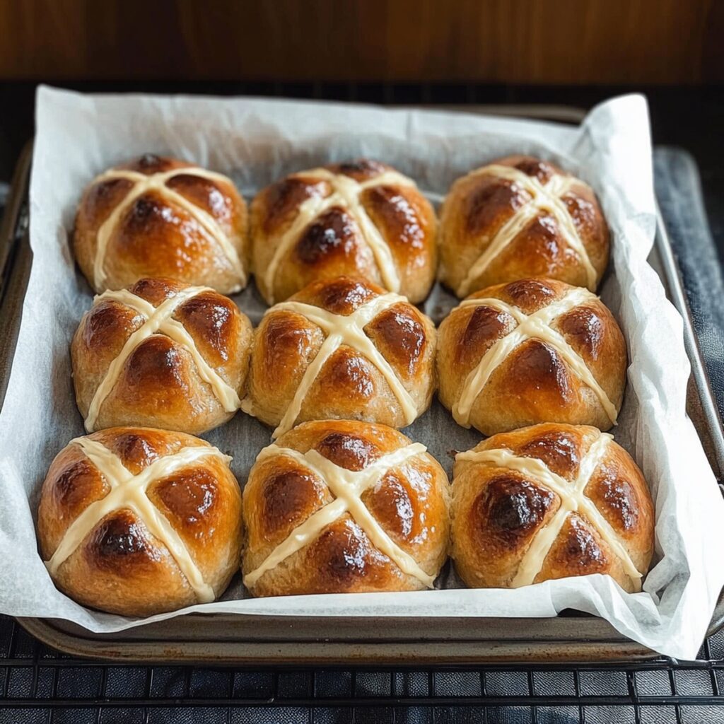 Golden Easter Treats: A Spiced Hot Cross Buns Recipe - Perfect Savory 450